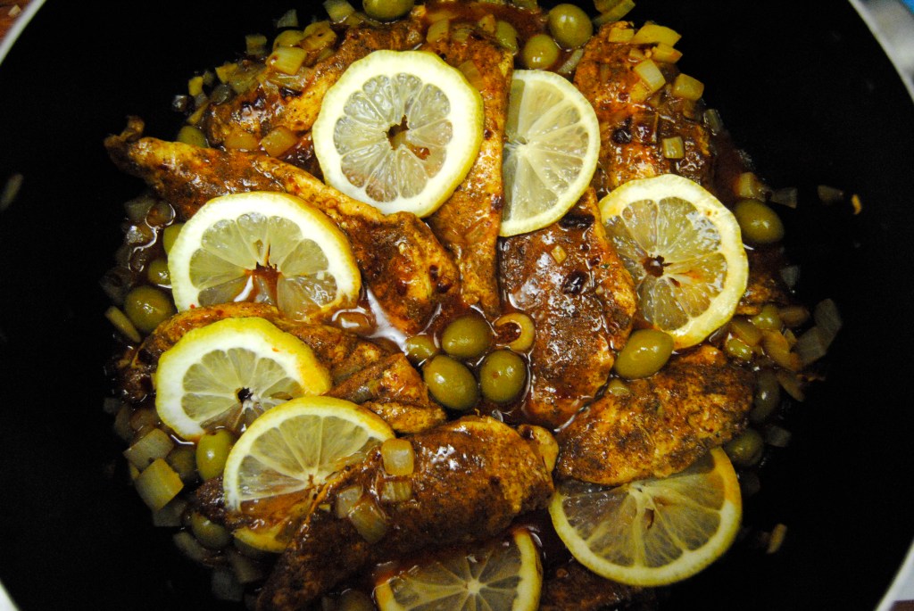 Moroccan Chicken with (Preserved) Lemon, Green Olives and Harissa | my ...